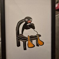 The Two Ronnies Fork Handles / Four Candles Sketch Lino Print - Etsy UK