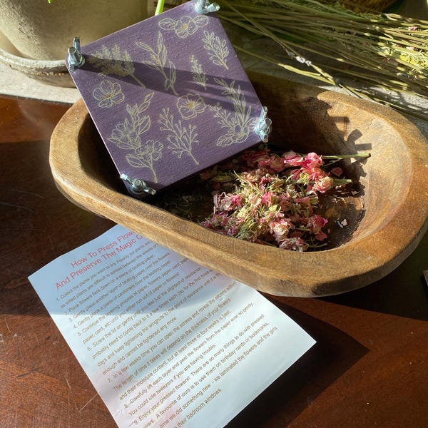 Pocket Leaf Press, Wooden Flower Press Herbarium, Pocket Flower ...