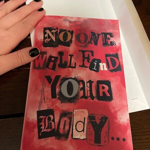 True Crime Greeting Card Valentine Anniversary Birthday Funny Murderino ...