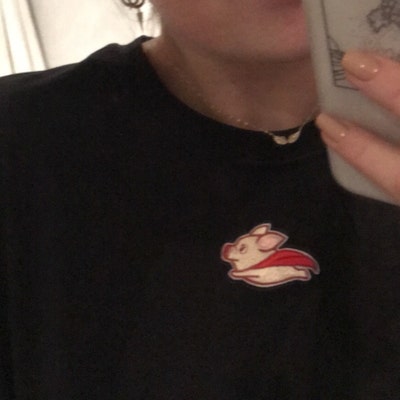 Flying Pig Iron-on Patch, Piggy Badge, Flying Pig Badge, Animal ...