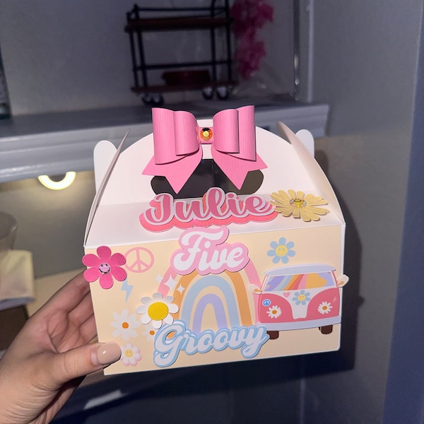 Groovy Party Favor Box, Groovy Treat Box, Two Groovy Birthday Box, One ...
