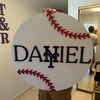 Baseball Nursery Name Sign, Round Name Sign, Sports Nursery, Boy Name ...