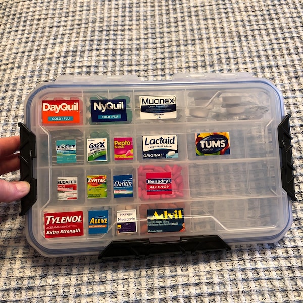 Customizable Labels Pocket Pharmacy With Pill Case Waterproof Labels ...
