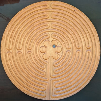 Penrose Triangle Inspired Walnut Wood Carving, 7.5 Diameter Möbius ...