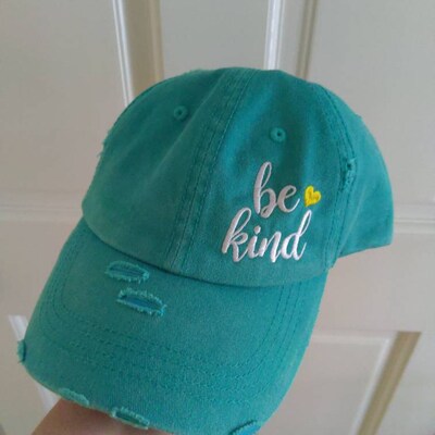 Be Kind Hat Vintage Baseball Cap OR Ponytail Hat Choose Kindness ...