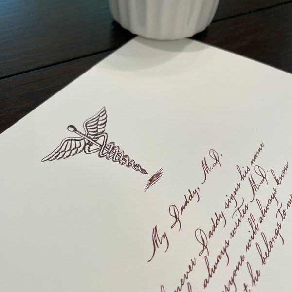 Custom Calligraphy Service Handwritten Thank You Card Gift to Say Thank ...