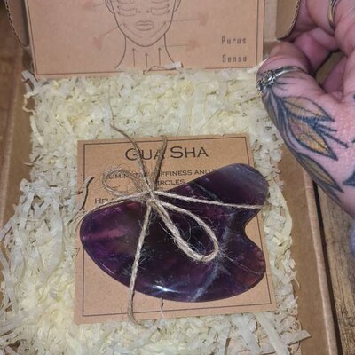 Gua Sha Gift Set. Rose Quartz Gua Sha. Dream Amethyst Gua Sha. Gift Set ...