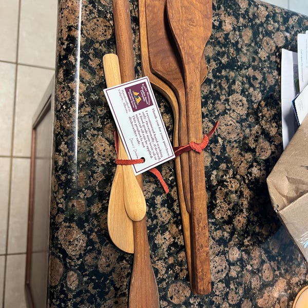 Wooden Kitchen Utensils Set - Large Flipper, Small Flipper, Cooking ...