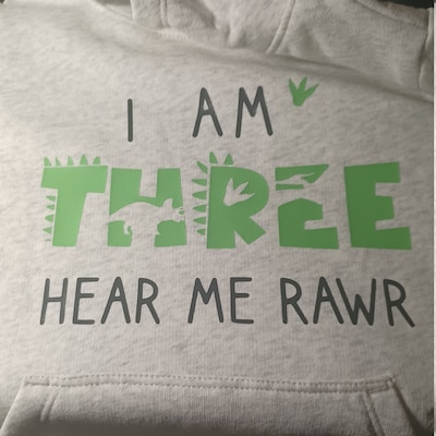 3rd Birthday SVG I Am Three Dinosaur SVG Third Birthday Boy Shirt ...