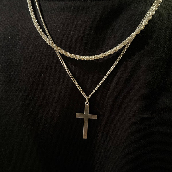 925 Sterling Silver Rope Chain Necklace Made in Italy, Silver Chain ...