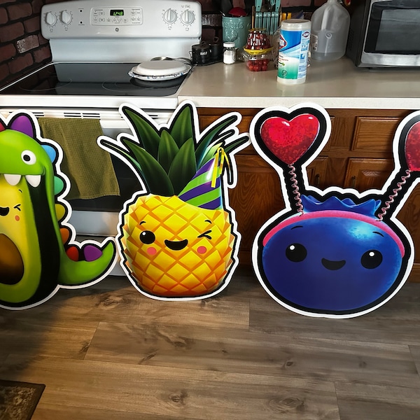 Hey Bear Cutouts, Cute Fruit and Veggies Decor, Sensory Centerpieces ...