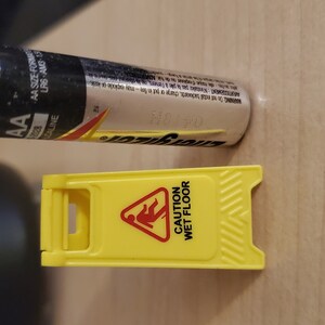 Miniature Mini Floor Warning Caution Sign, Yellow Sign, Dollhouse ...