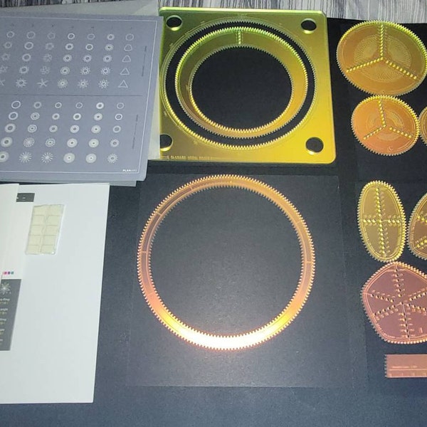 7-in-1 Big Metal Spirograph Drawing Toolset - PLANARC Metalmax - Etsy