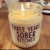 Three Years Sober Anniversary Gift, Alcoholics Anonymous, Sobriety Gift ...