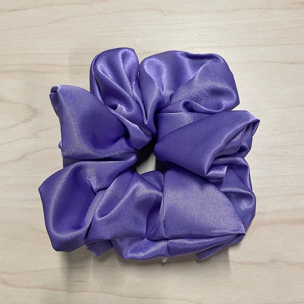 Large Satin Scrunchie, Emerald Green Elastic Hair Tie, Hair Fashion ...