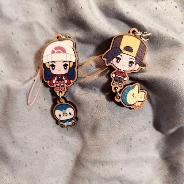 Mini Pokemon Trainer Wooden Charms - Etsy