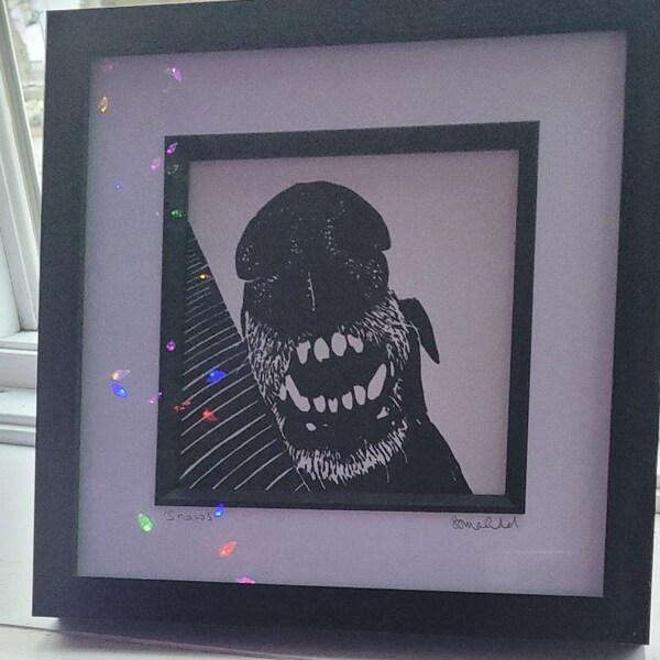 Framed. Greyhound Signed Original Lino Print Snaws teefs - Etsy