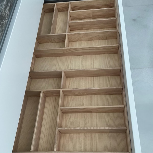 Custom Silverware Drawer Organizer, Custom Kitchen Drawer Organize ...