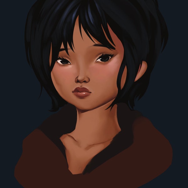 171 Female Base Head Procreate Stamps, Anime Female Face Stamps ...