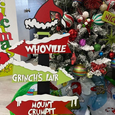 18 X 6 Believe Box Frame, Grinch Sign, Glitter Grinch, Grinch Decor ...