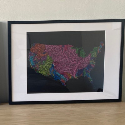 River Basins of Indonesia in Rainbow Colours high Resolution Digital ...