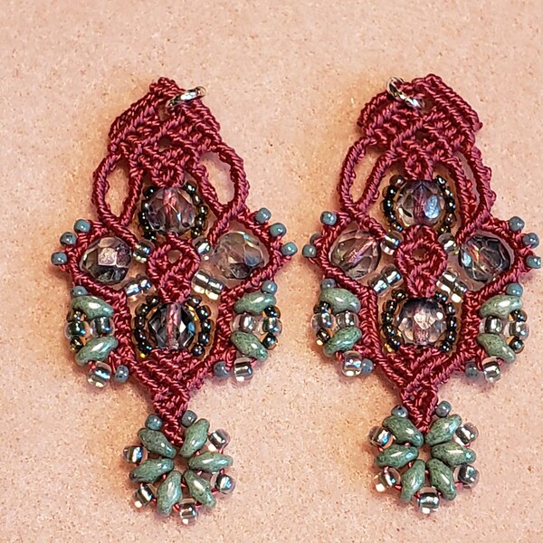 PDF Tutorial of Macrame Earrings, DIY, Step-by-step, Detailed Pattern ...