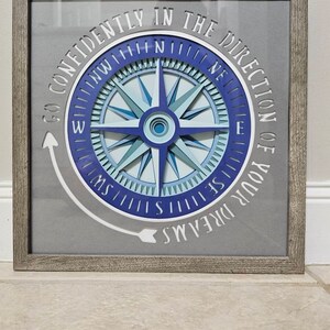 3D COMPASS GRADUATION Shadow Box Svg for Cricut for Silhouette - Etsy