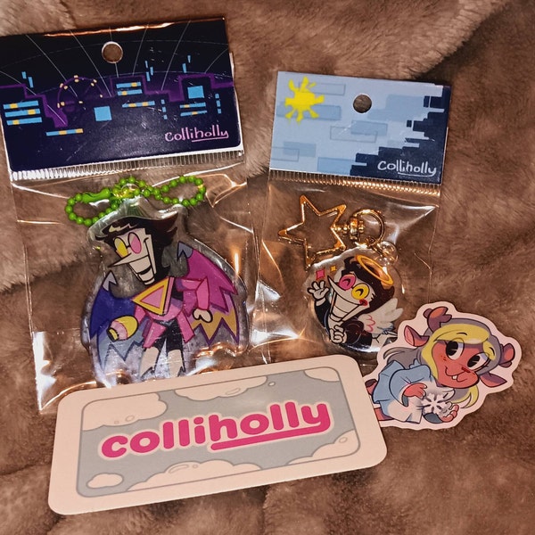 Spamton NEO Deltarune Holographic Keychain - Acrylic and Epoxy Charm 2. ...