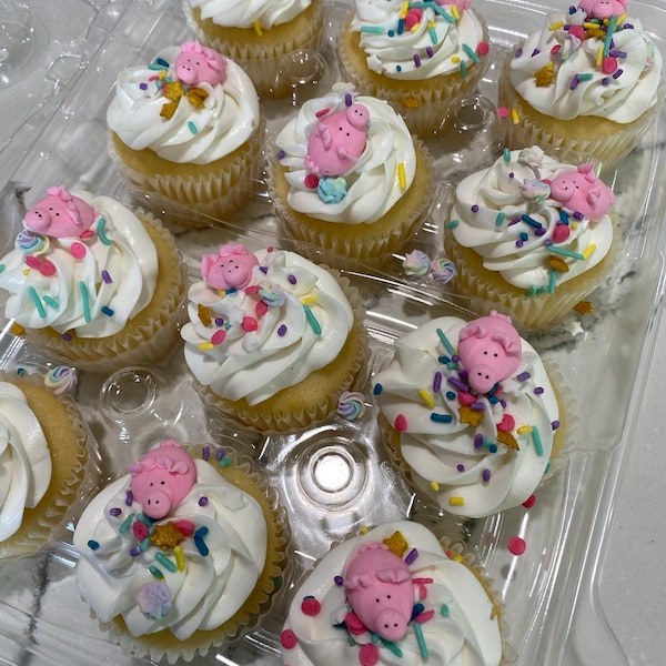 Made to Order | 1 Dozen Royal Icing Pigs | 1 Inch | 12 Pieces | Edible ...