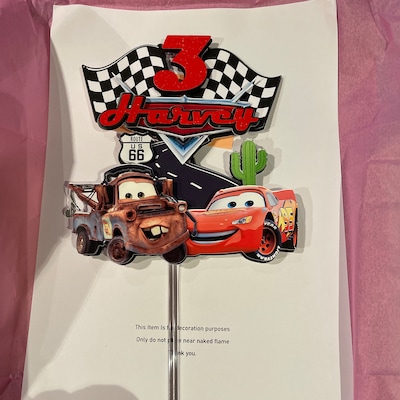 Cars / Lightning Mcqueen Cake Topper - Etsy UK