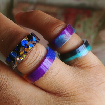 Flat Ring Silicone Mold-circular Ring Resin Mold-ring Jewelry Making ...