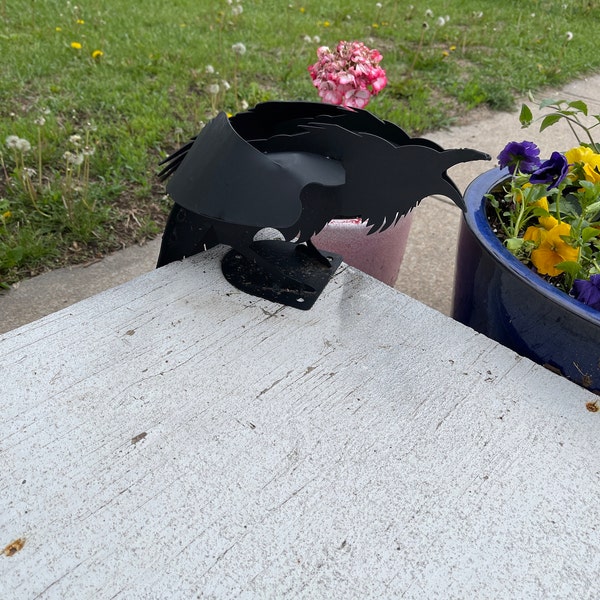 Free Shipping, Crow, Raven, Steel Sculpture, Raven Sculpture, Garden ...