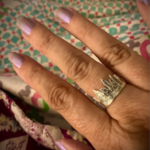 Custom City Ring • Personalized Cityscape Ring • Statement Ring ...