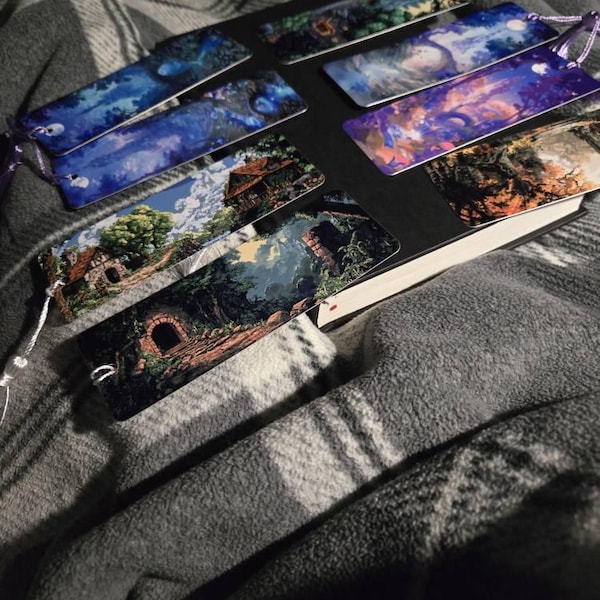 Moonlight Magic Castle Bookmarks- Handmade and Unique, Fantasy ...