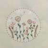 Pink Flowers Frame Embroidery Design Frame Embroidery Design Machine ...