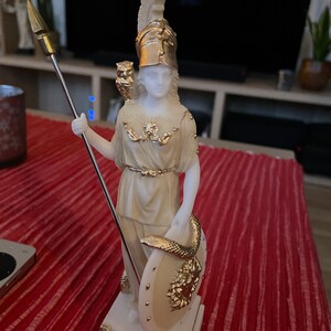 Goddess of Wealth Tyche Lady Luck Fortuna Statue Alabaster Sculpture 16 ...
