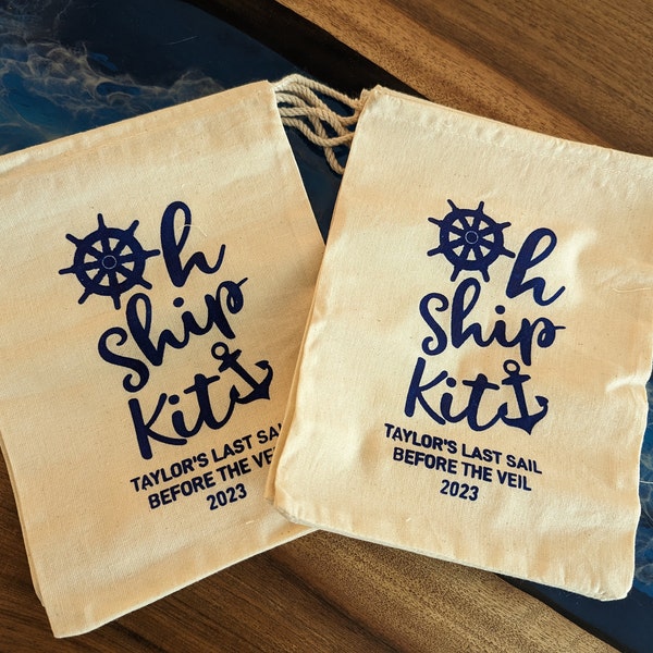 Oh Ship Kit-bachelorette Party Favor Bags-customized Recovery Kits ...