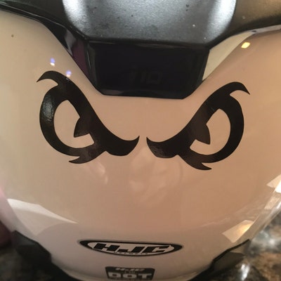 Angry Eyes Reflective Decal, Scowling Eyes Motorcycle Helmet Sticker ...
