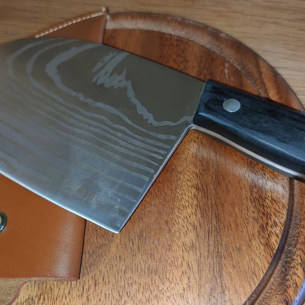 Serbian Chef Knife Custom Handmade Carbon Steel Kitchen Meat Cleaver ...