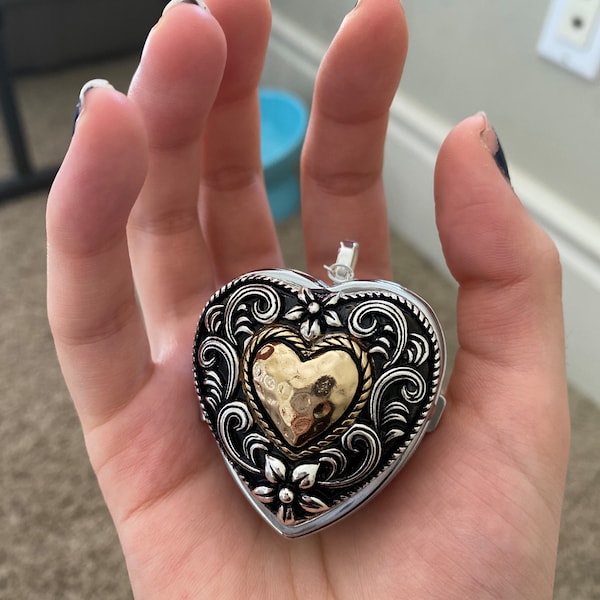 Music Box Locket, Heart Shaped Locket With Music Box Inside, in Silver ...