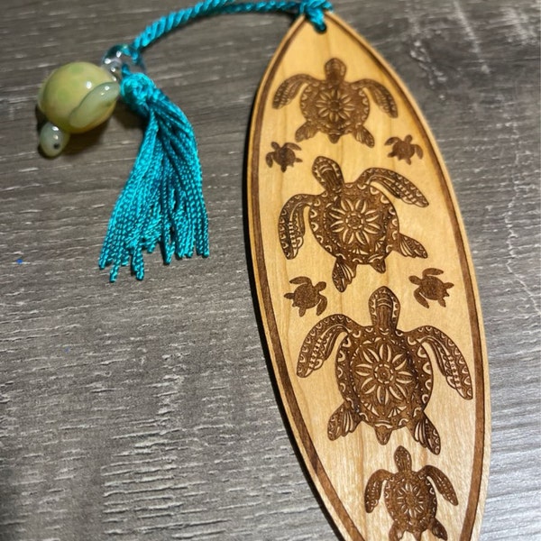 Sea Turtle Surfboard Bookmark, Sea Turtle Bookmark, Surfboard Bookmark ...