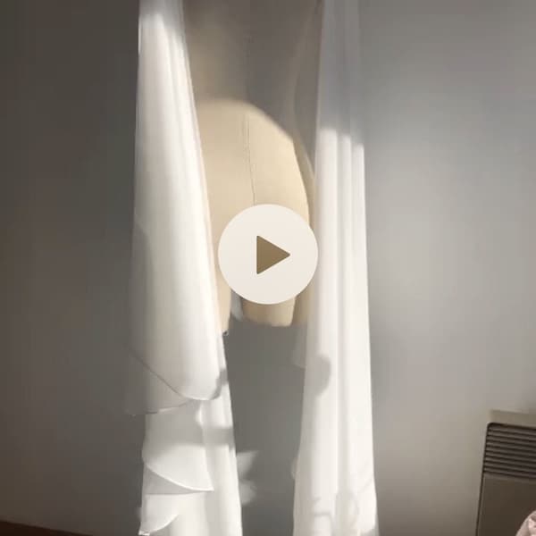 Wedding Cape, Elf Magic Cape, Wedding Cape With a Hood, Chiffon ...