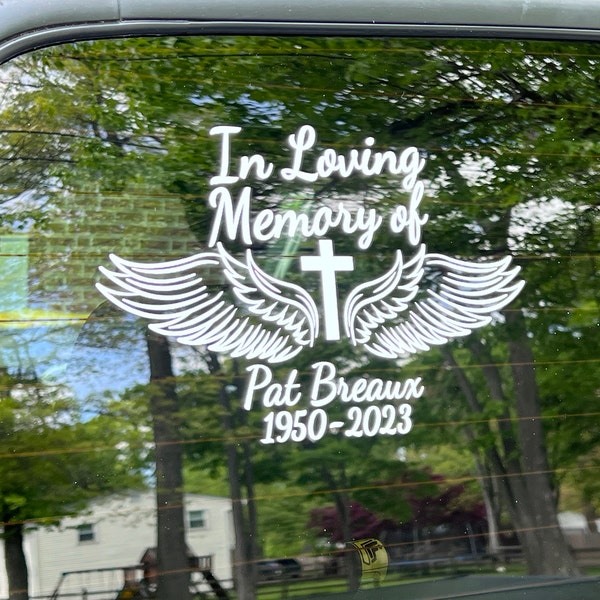 In Loving Memory Sticker Decal Custom Memorial Decal Personalized ...