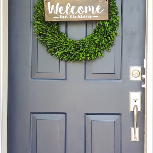 Welcome Sign | Welcome Door Sign | Personalized Sign | Family Name Sign ...