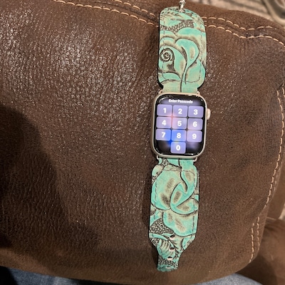 Leather Watch Band Strap Hair on Hide Inlay With Chocolate - Etsy