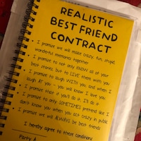 Buy Realistic Best Friend Contract - 5 X 7 Journal Online in India - Etsy