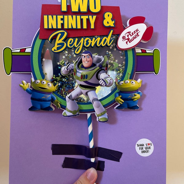Two Infinity and Beyond Light up Cake Topper - Etsy