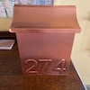 Flush Mount Copper Mailbox With House Numbers - Etsy