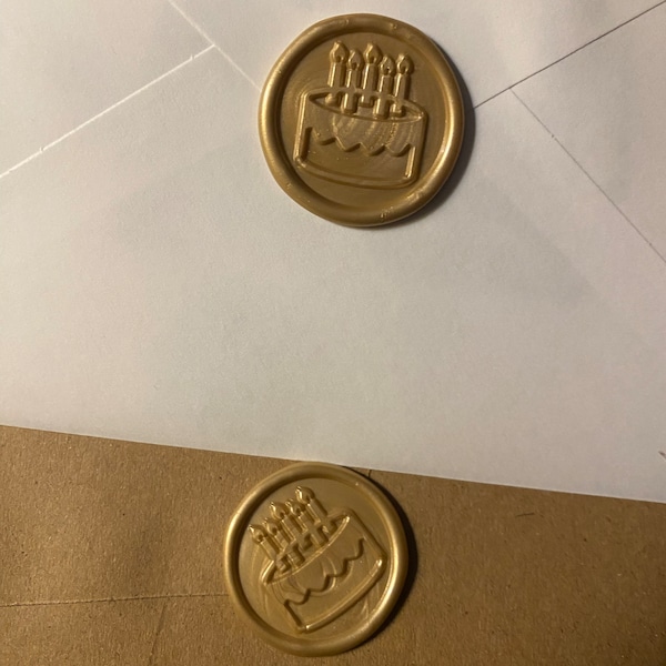 Birthday Cake Wax Seal Stickers, Self Adhesive Premade Envelope Seals ...