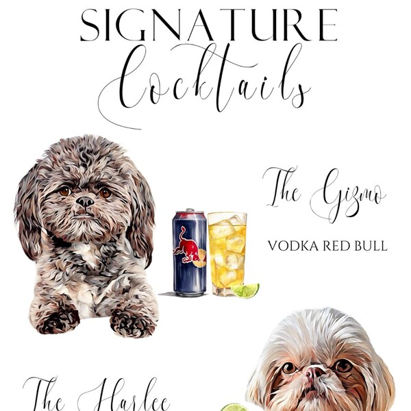 Signature Drink Sign Dogs, Signature Drink Sign Dog, Signature Drinks ...